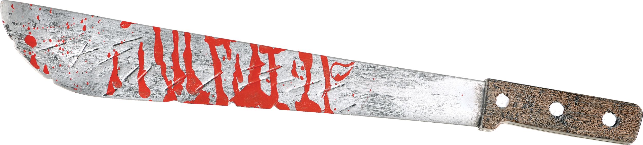 Bloody Slasher Machete Knife Weapon, Silver/Red, 21-in, Wearable ...