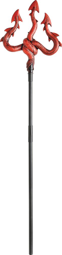 Devil Snake Pitchfork Weapon, Red/Black, 48-in, Wearable Costume Prop for Halloween | Party City