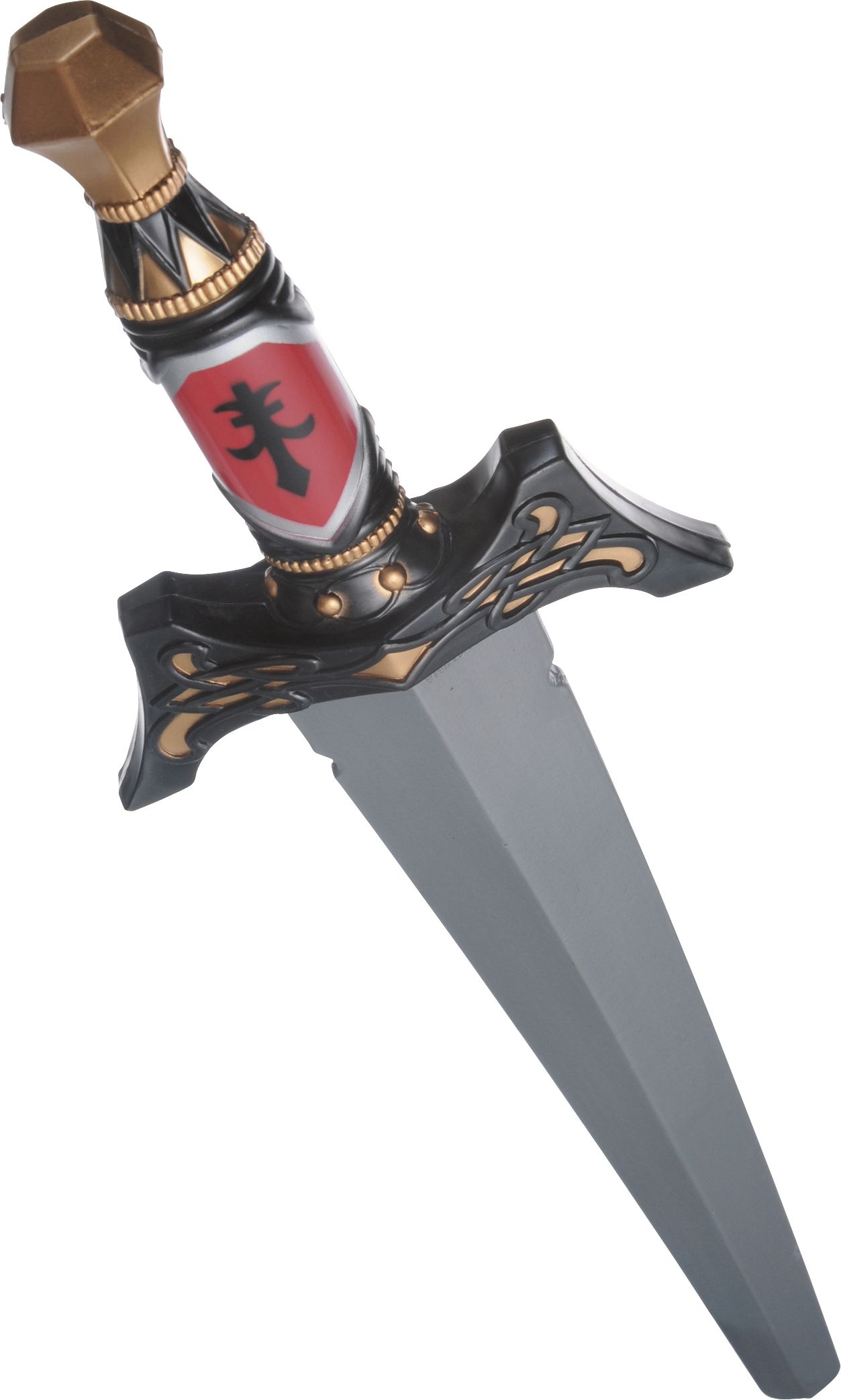 Medieval Knight Double-Edged Sword Weapon, Silver/Red, 27-in, Wearable ...