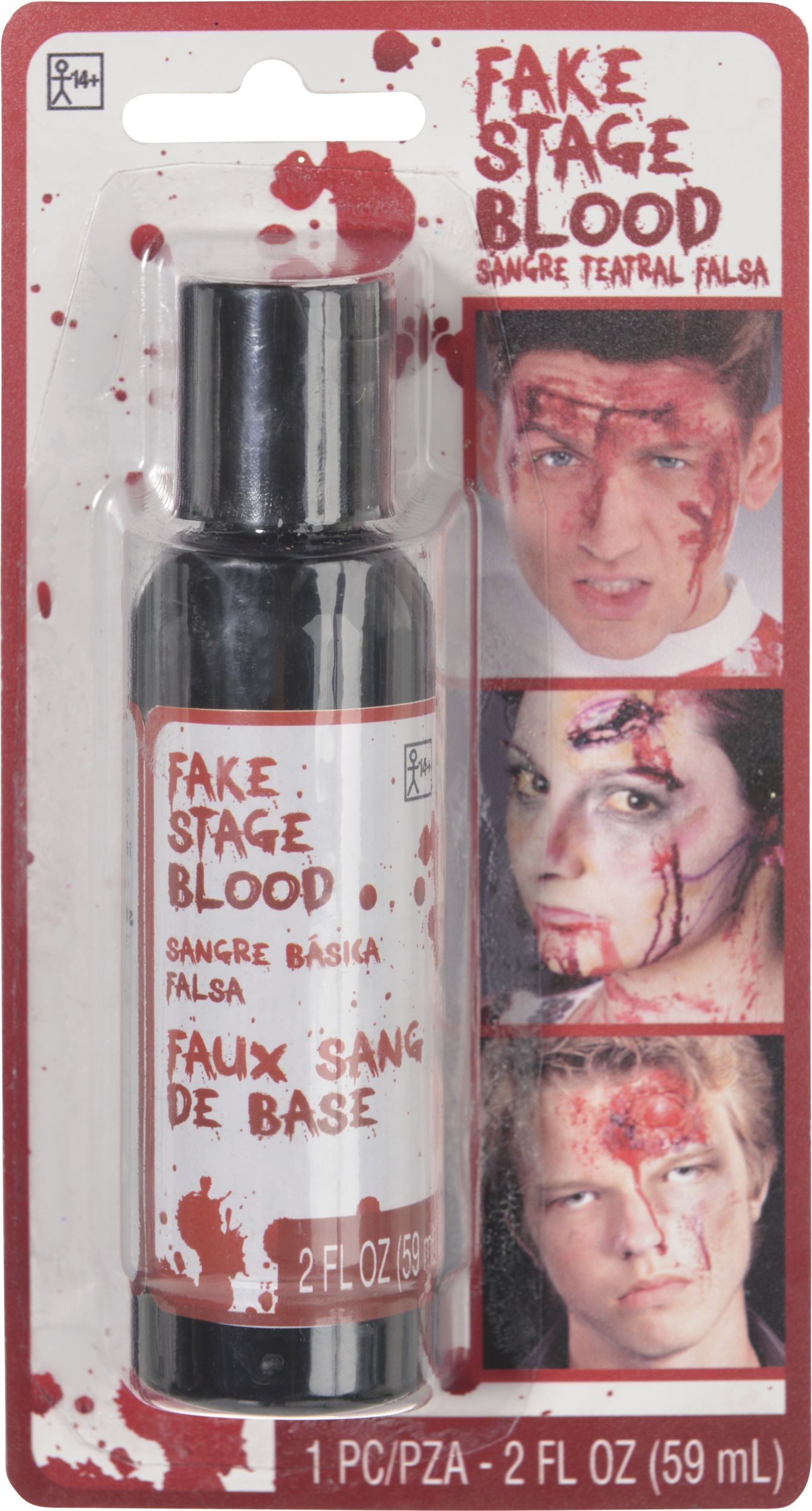 Fake Stage Blood, Red, 2-oz, Wearable Costume Accessory for Halloween ...