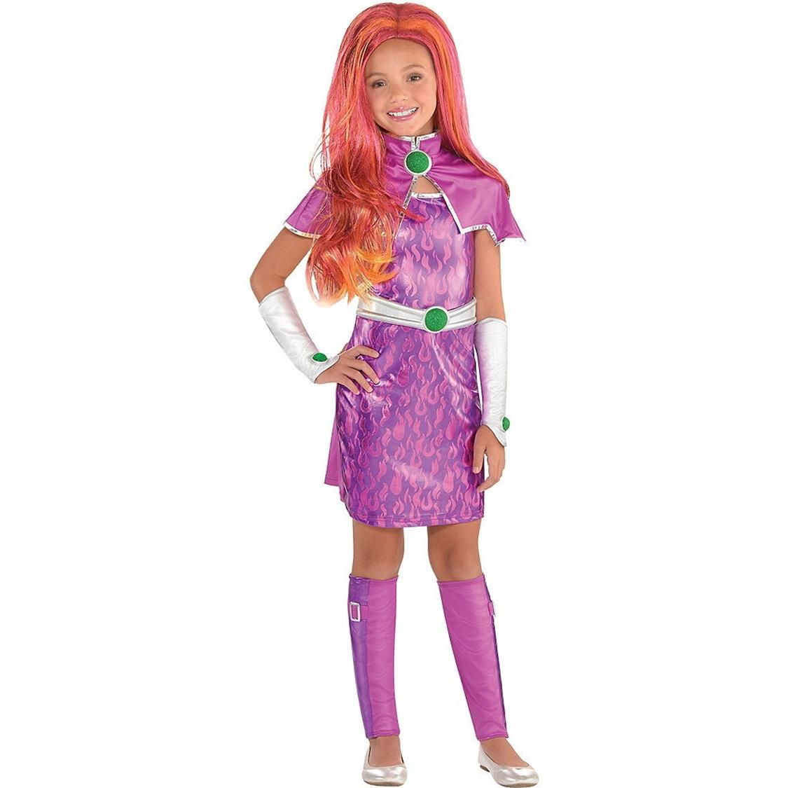 Kids' DC Super Hero Girls Starfire Purple Dress with Leg Warmers ...