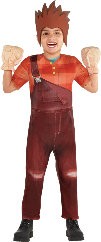 Kids' Disney Wreck-It Ralph Ralph Brown Jumpsuit with Hat & Gloves with ...