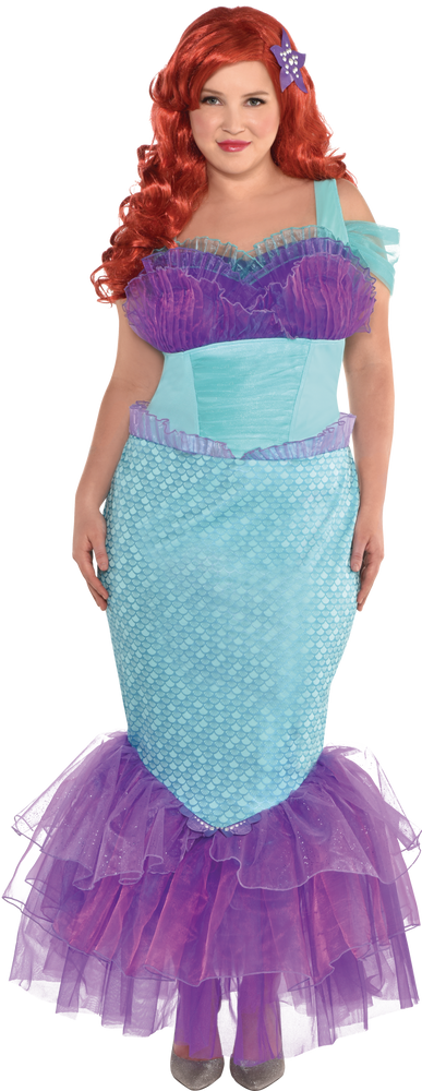 Women's Disney The Little Mermaid Ariel Blue/Purple Princess Dress with ...