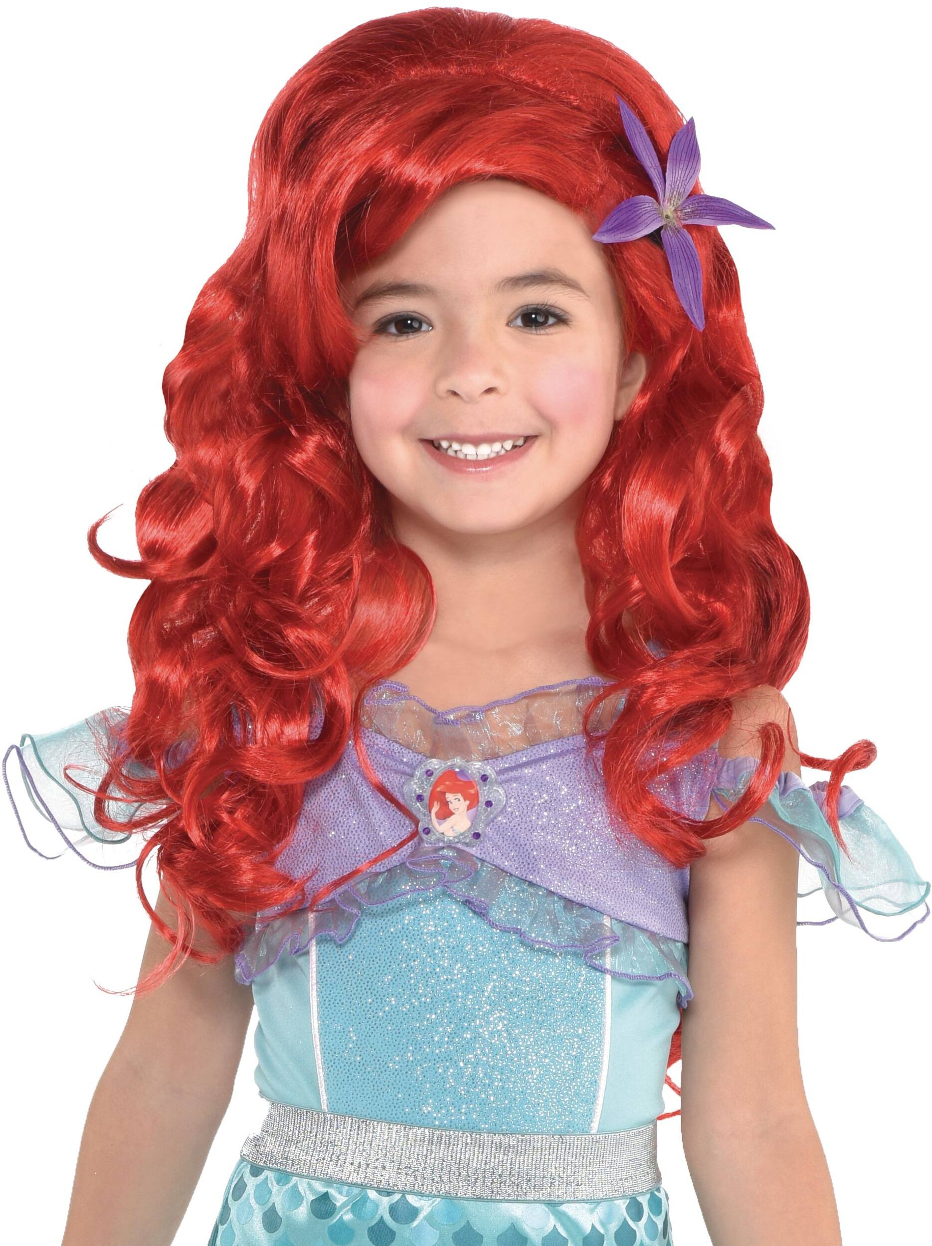 Kids' Disney The Little Mermaid Ariel Long Curly Hair Wig, Red, One ...