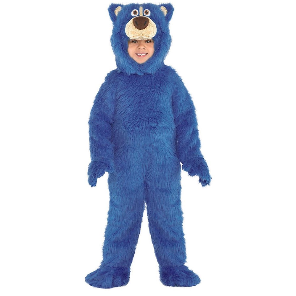 Kids' Wonder Park Boomer the Bear Blue Furry Jumpsuit with Hood ...