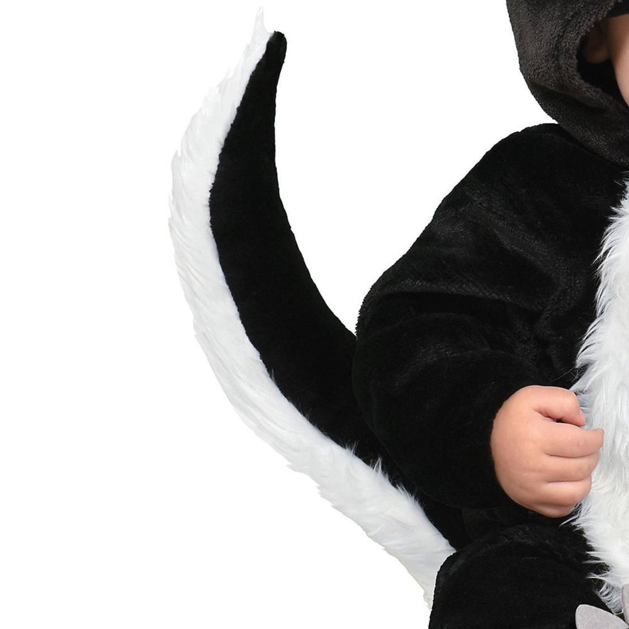 Infant Skunk Black/White Jumpsuit with Hood & Tail Halloween Costume ...