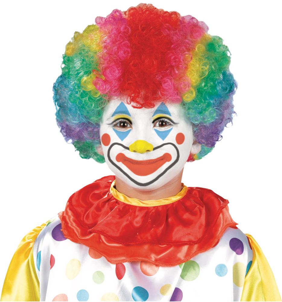 Kids' Clown Curly Hair Wig, Rainbow, One Size, Wearable Costume ...