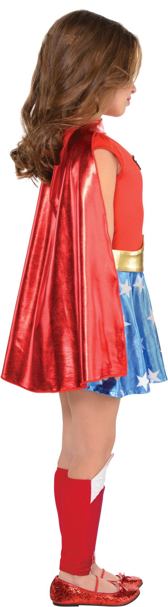 Kids' Wonder Woman Red/Blue Dress with Headband/Leg Warmers/Gauntlets ...
