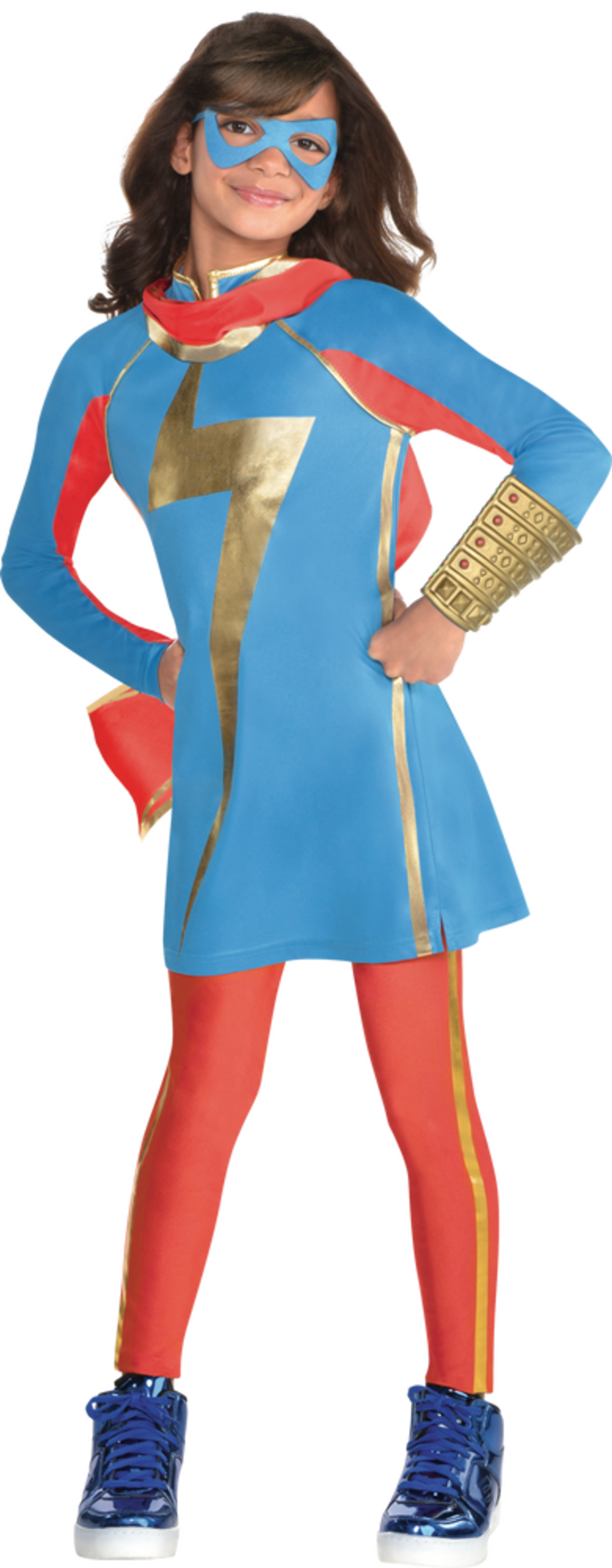 Kids' Disney Marvel Rising Ms. Marvel Kamala Khan Blue/Red Dress with ...