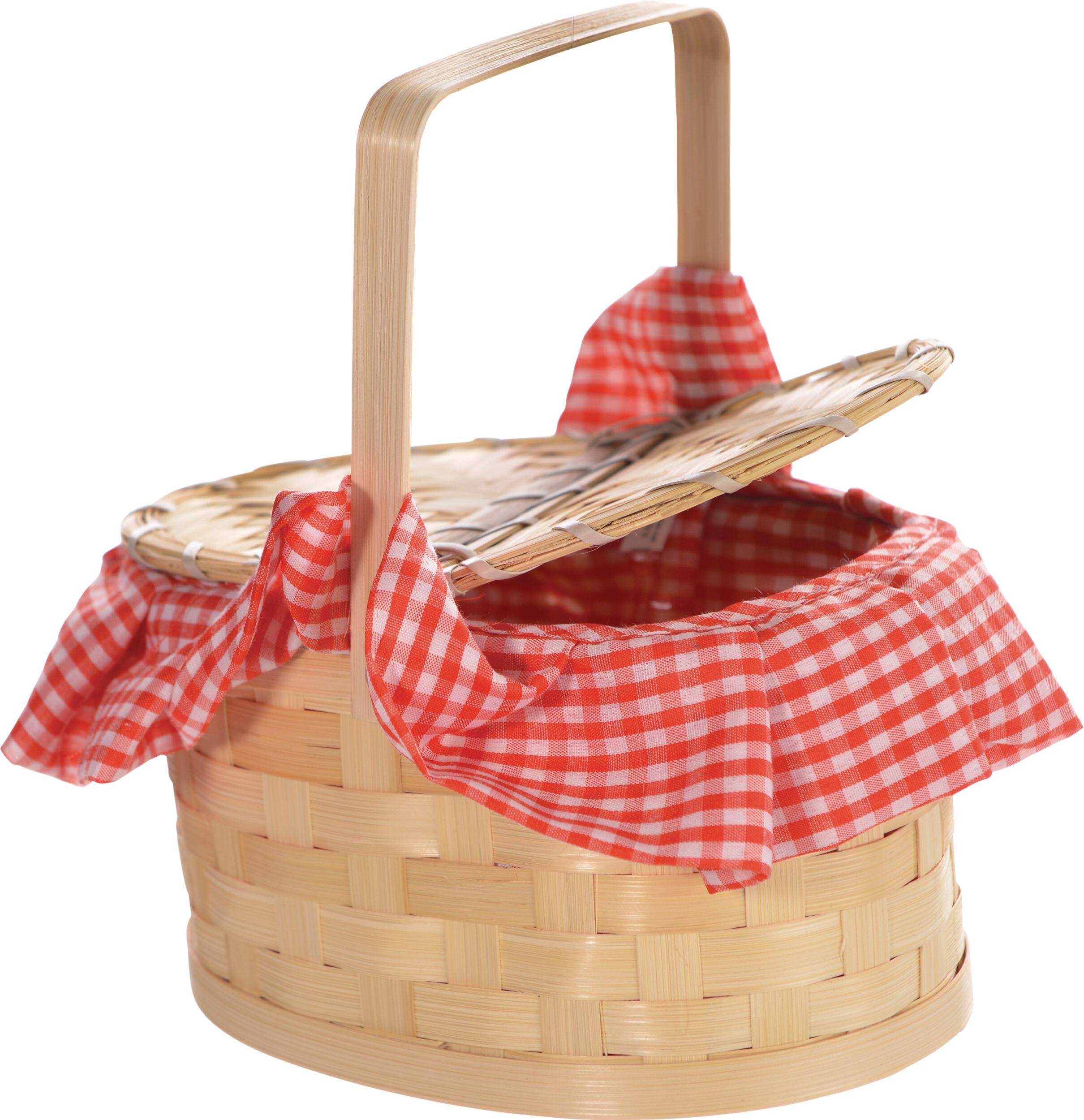 Little Red Riding Hood Picnic Basket, Red/Brown Gingham, One Size ...