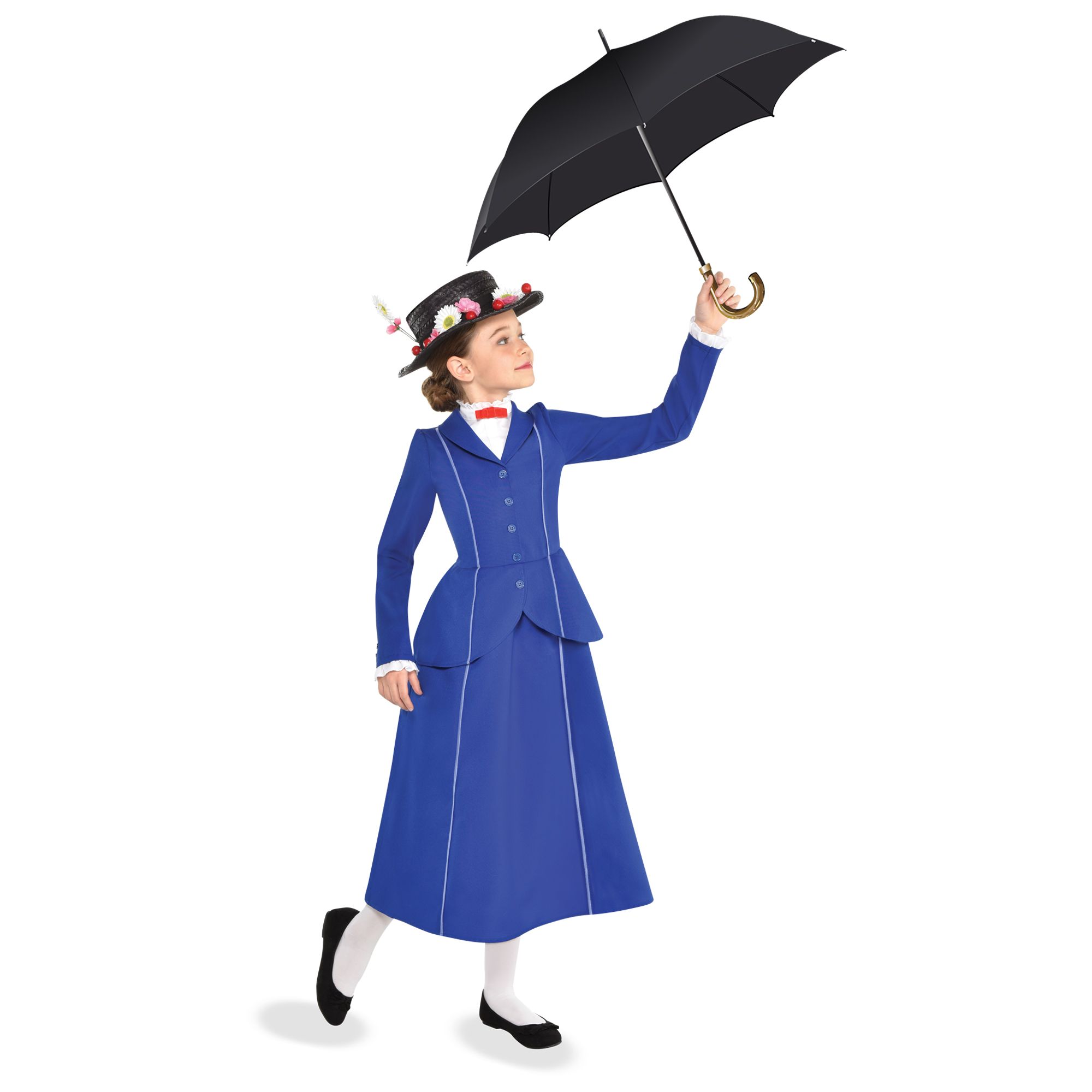 Kids Disney Mary Poppins Blue Dress With Hat Halloween Costume Kids Disney Mary Poppins Blue Dress With Hat Halloween Costume