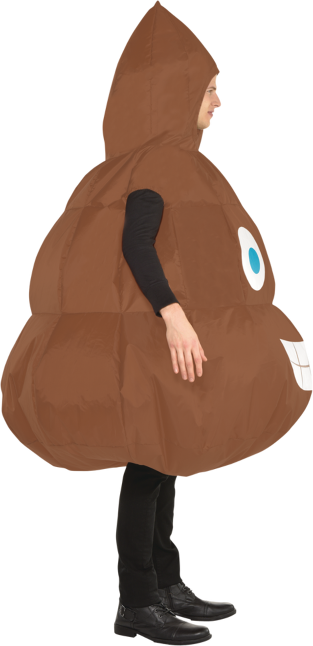 Kids' Poop Emoji Brown Inflatable with Hood Halloween Costume, One Size ...