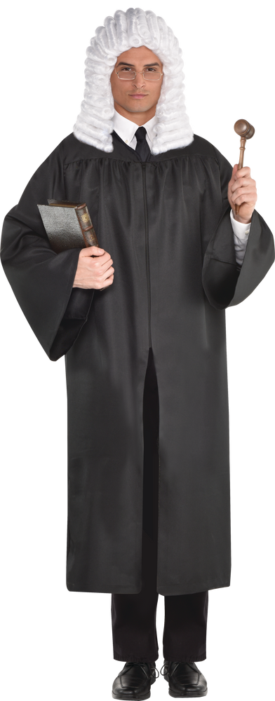 Adult Judge Robe, Black, One Size, Wearable Costume Accessory for ...