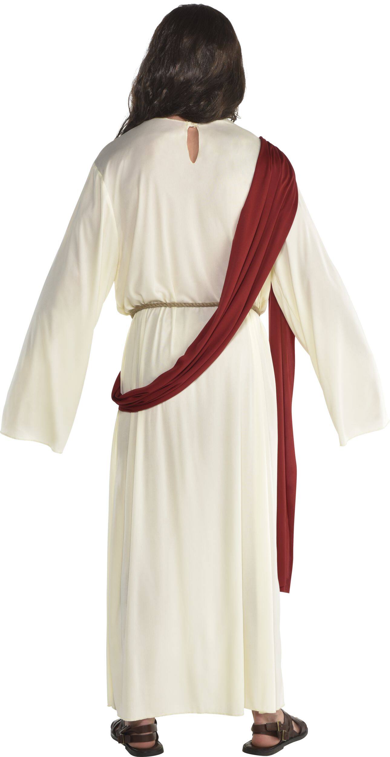 Men's Jesus White Robe with Sash Halloween Costume, Adult Standard ...