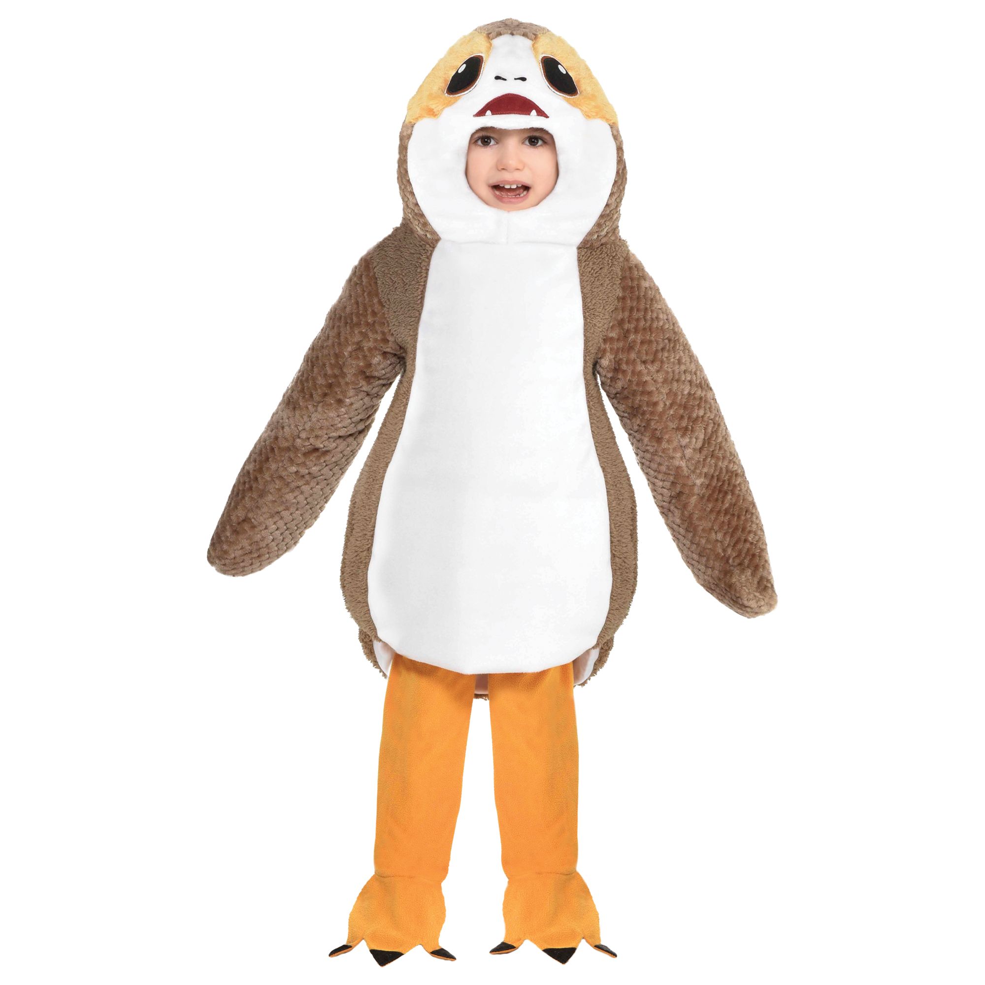 Toddler Disney Star Wars Porg White/Brown Jumpsuit Halloween Costume ...