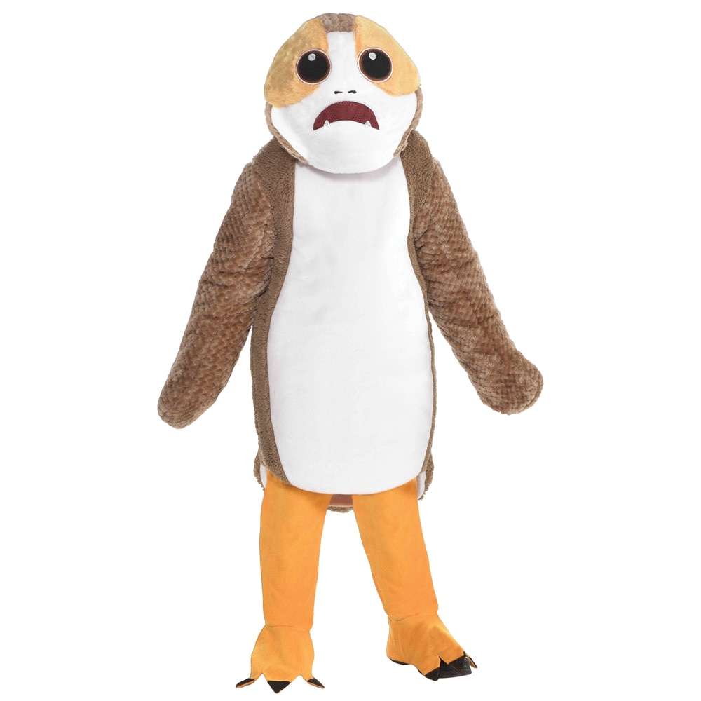 Kids' Disney Star Wars Porg White/Brown Jumpsuit with Mask Halloween ...