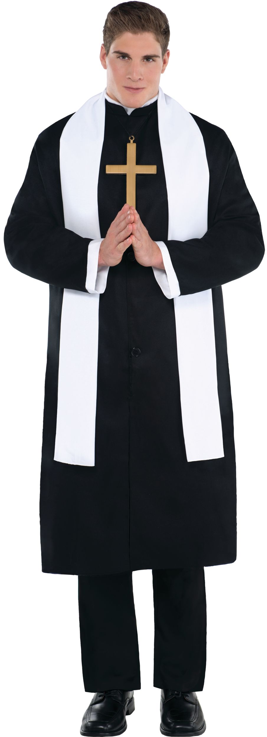 Adult Father Priest Black Robe Halloween Costume, More Options ...