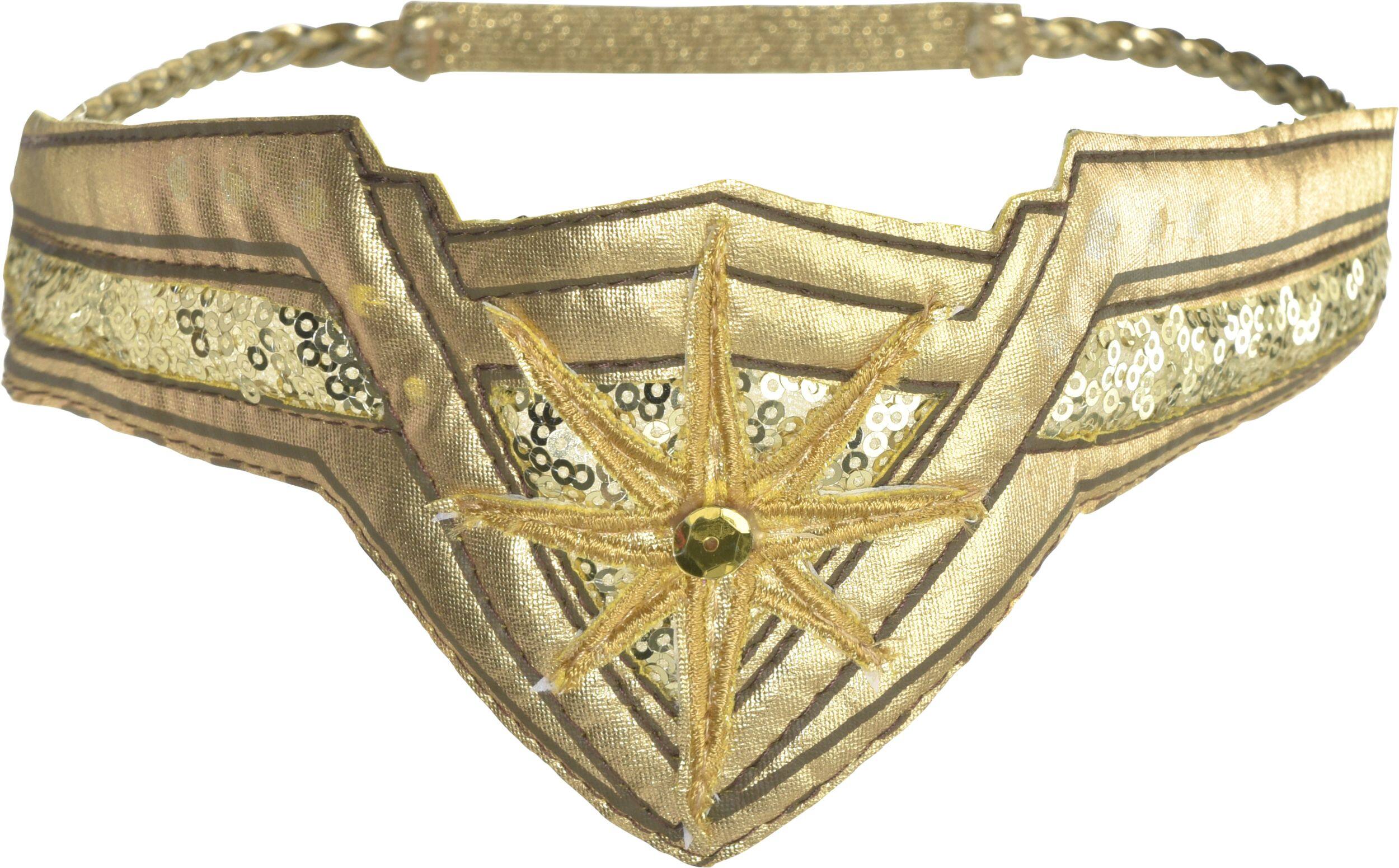 DC Wonder Woman Sequin Headband, Gold, One Size, Wearable Costume ...