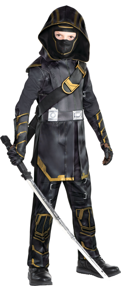 Kids' Disney Marvel Hawkeye Ronin Black Jumpsuit with Hood/Gloves/Mask ...