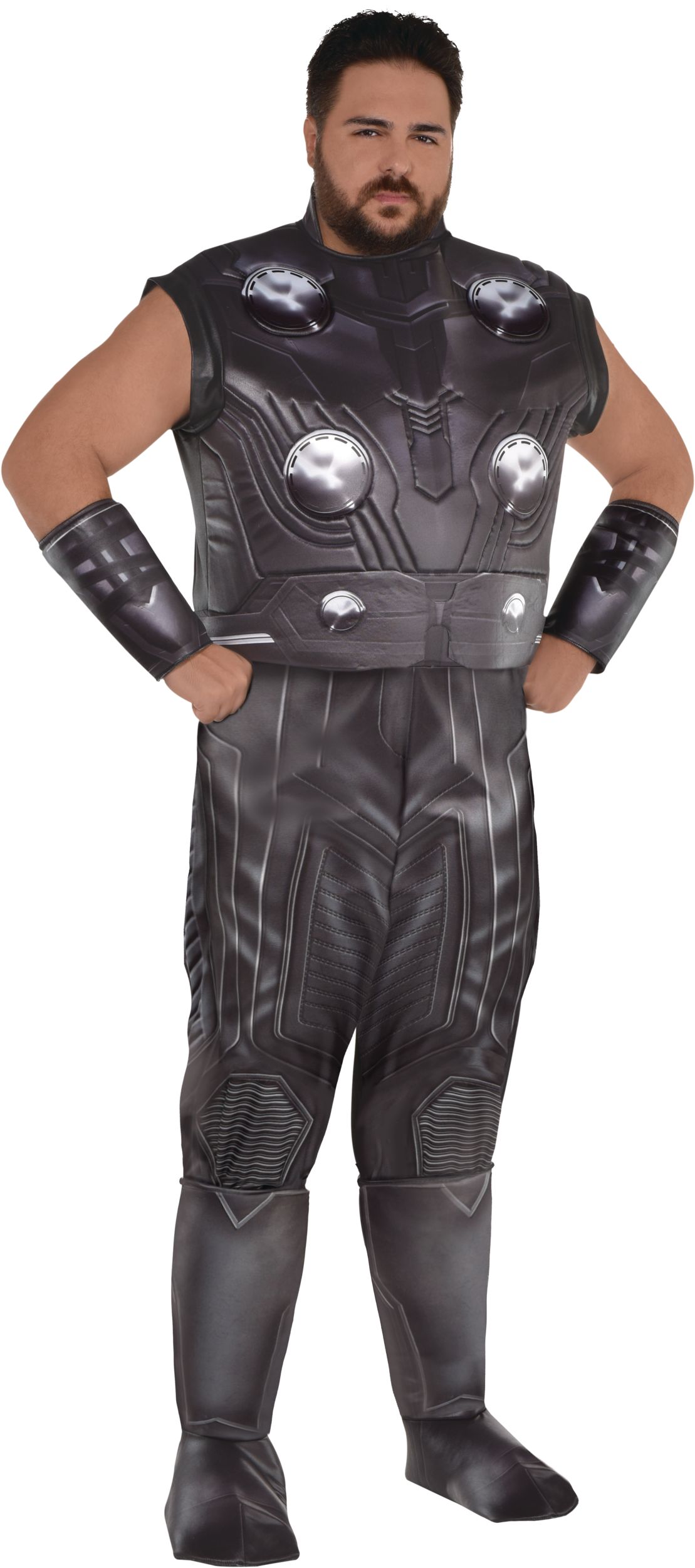 Men's Disney Marvel Thor Black Jumpsuit with Boot Covers & Guards ...