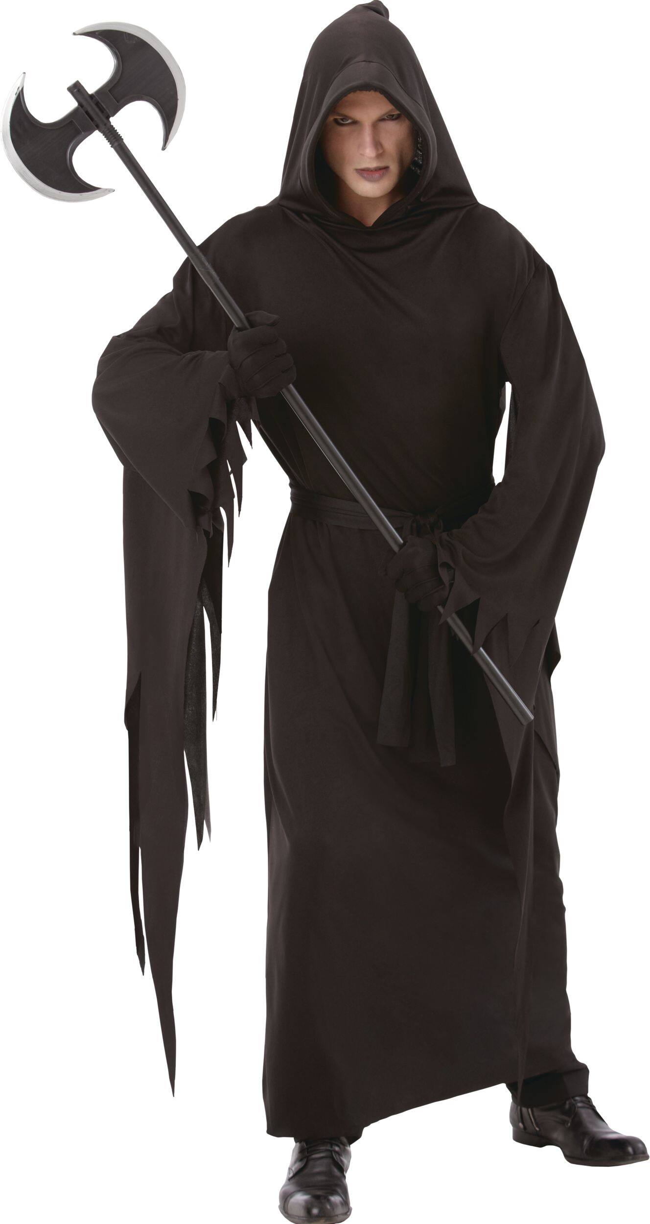 Adult Scream Tattered Robe with Hood, Black, One Size, Wearable Costume ...