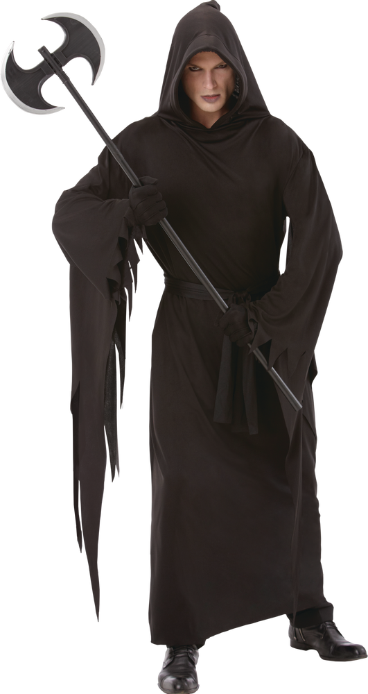 Adult Scream Tattered Robe with Hood, Black, One Size, Wearable Costume ...