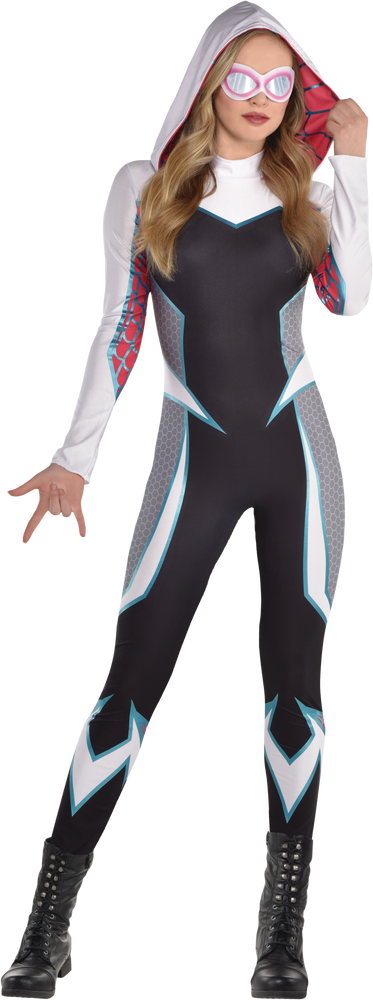 Womens Disney Marvel Spider Man Ghost Spider Man Blackwhite Jumpsuit