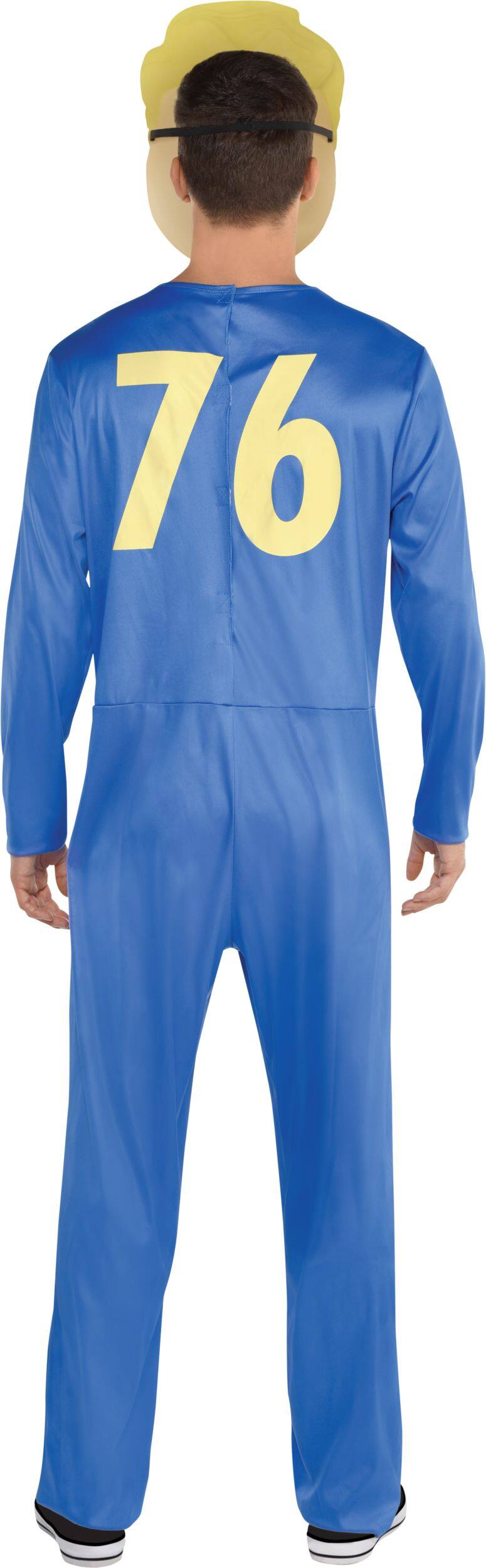 Adult Fallout Shelter Vault Boy Blue Jumpsuit with Mask Halloween ...