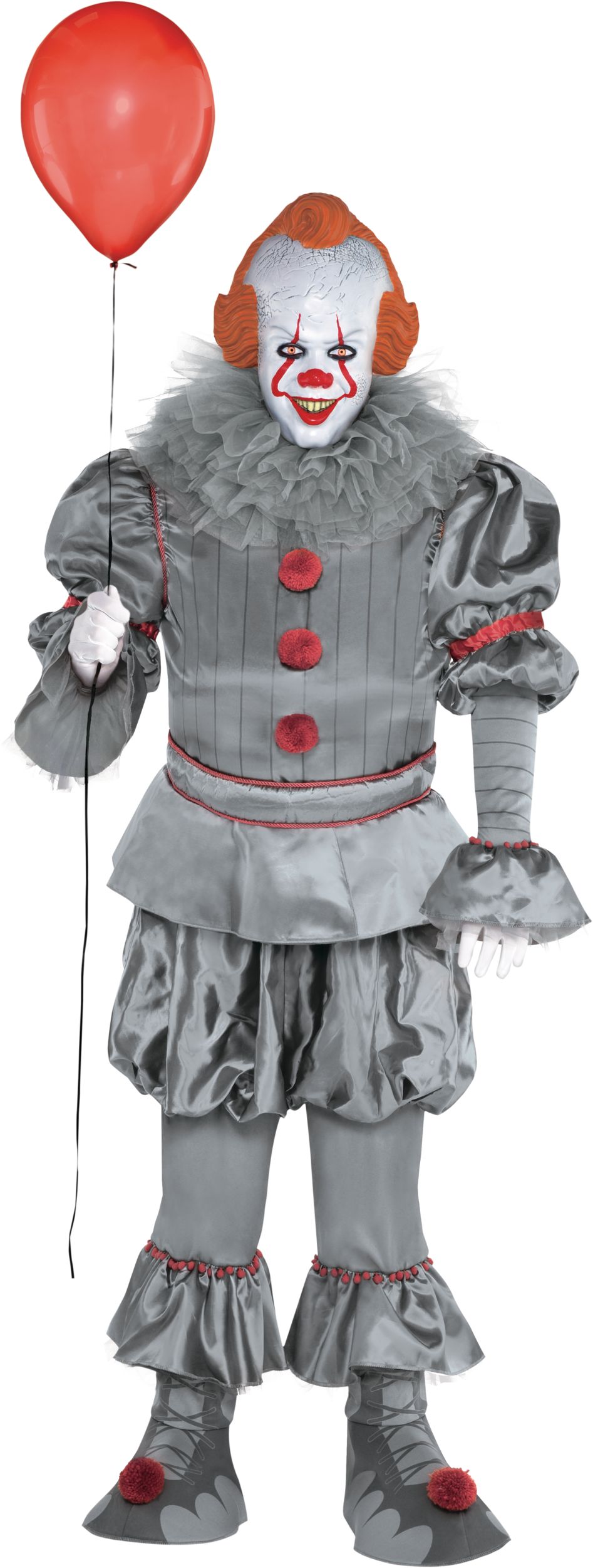 Costume de clown Ça Pennywise, hommes, combinaison grise avec masque et ...