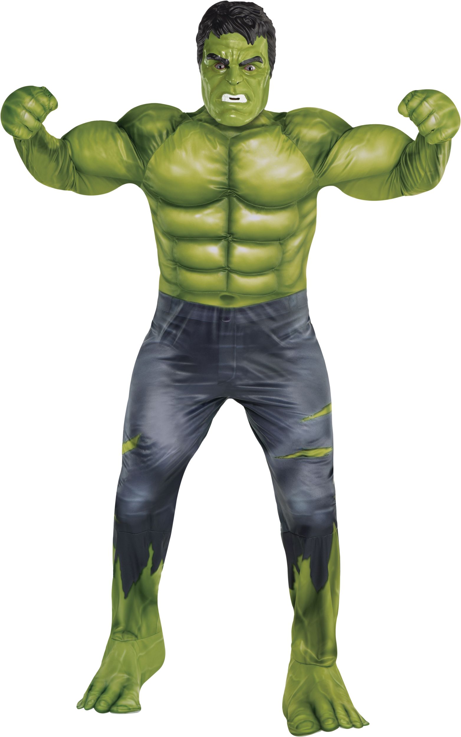 Men's Disney Marvel The Incredible Hulk Green Padded Jumpsuit with Mask ...