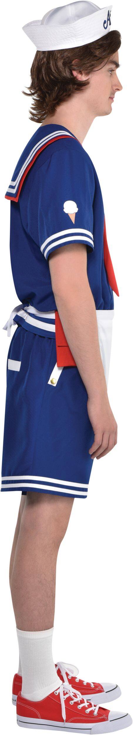 Men's Stranger Things Steve Scoops Ahoy Blue Sailor-Style Uniform ...