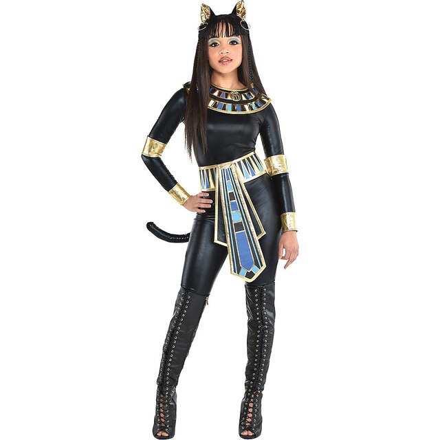 Costume De Déesse égyptienne Pour Femme Combinaison Noire Moyen