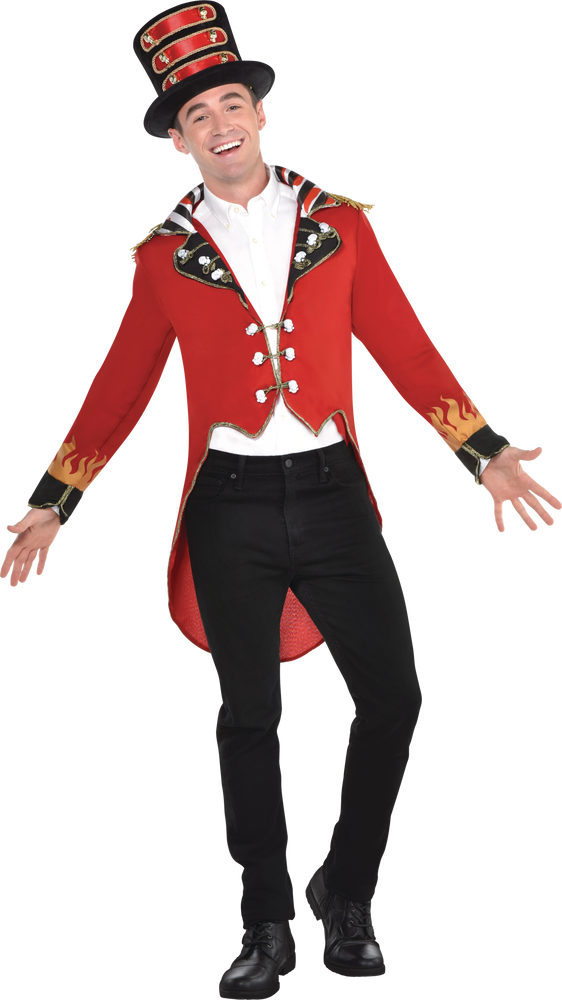 Disney The Greatest Showman Circus Ringmaster Top Hat, Black/Red/Gold ...