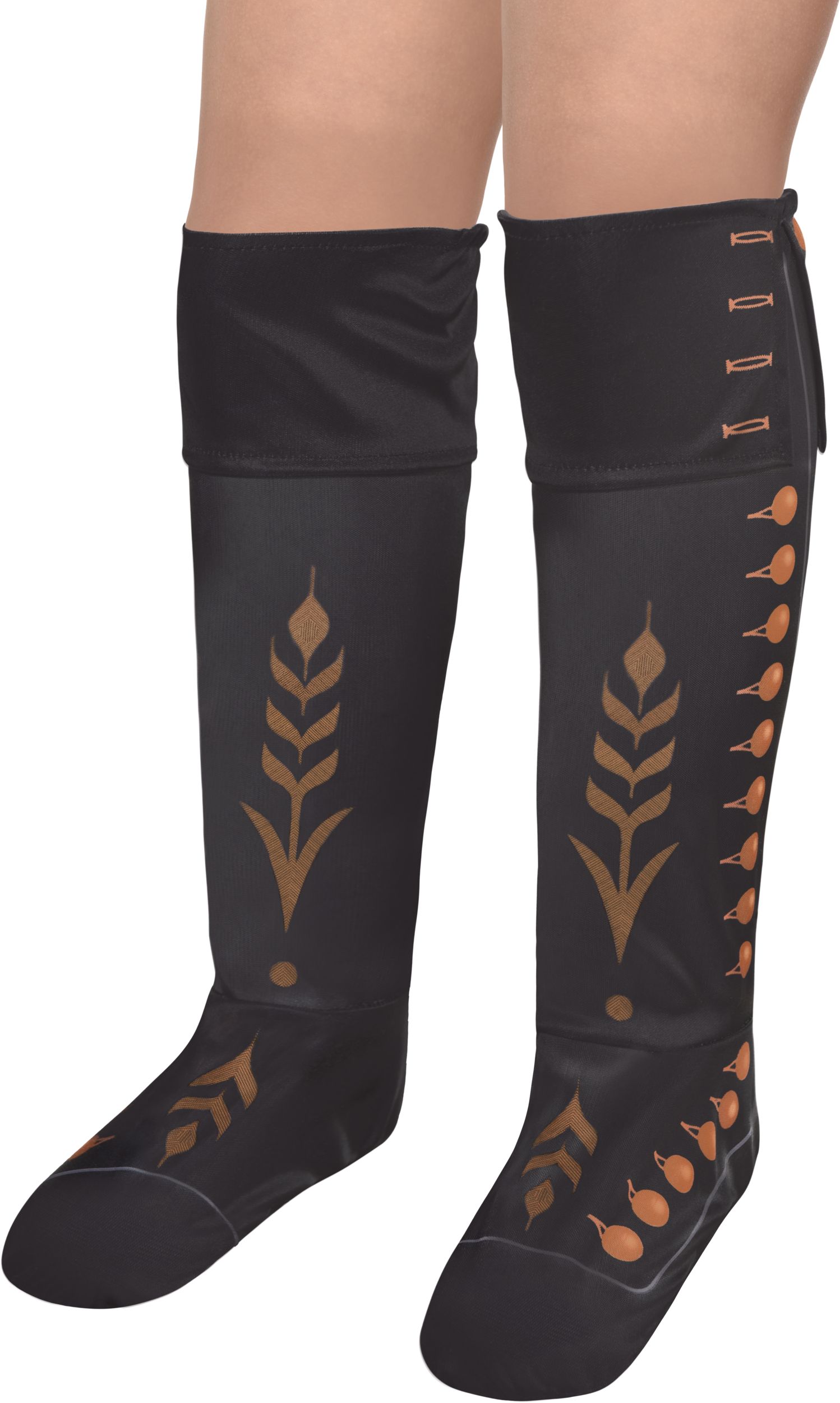 Kids' Disney Frozen Anna Boot Stretch Covers, Black, One Size, Wearable ...
