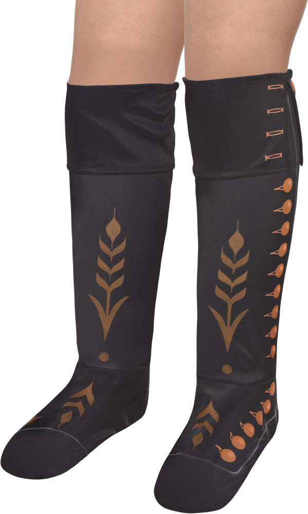 Kids' Disney Frozen Anna Boot Stretch Covers, Black, One Size, Wearable Costume Accessory for ...