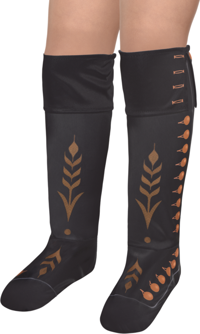 Kids' Disney Frozen Anna Boot Stretch Covers, Black, One Size, Wearable ...