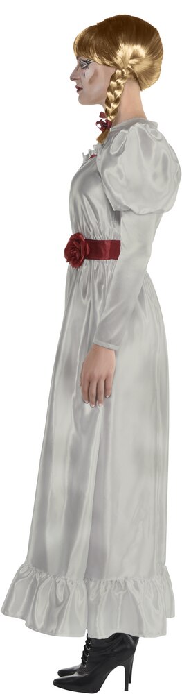 Women's The Conjuring UniverseAnnabelleWhite Dress with Wig Halloween ...