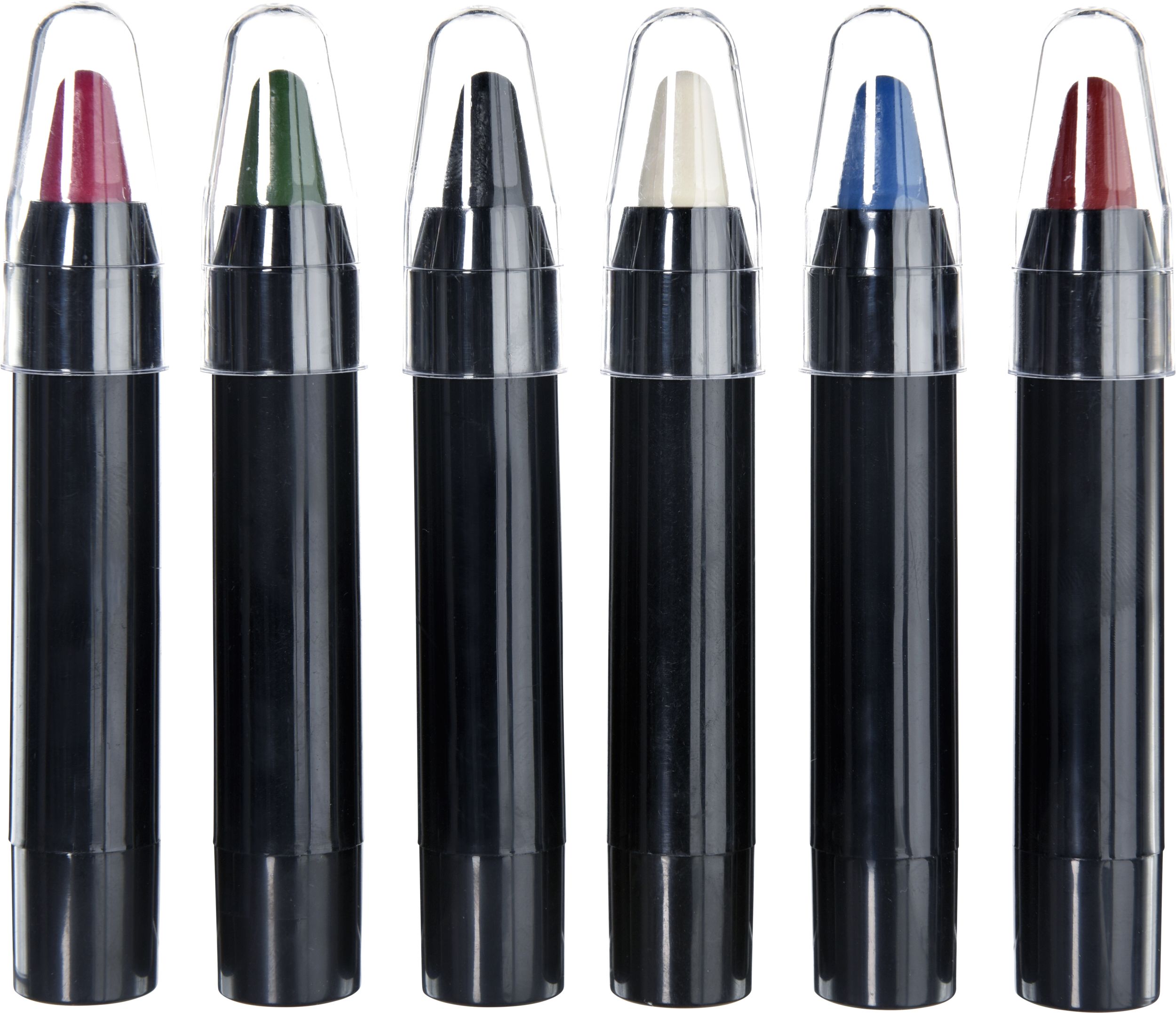 Jumbo Retractable Crayon Face Makeup Sticks, Multi-Coloured, 4.5-in, 6 ...