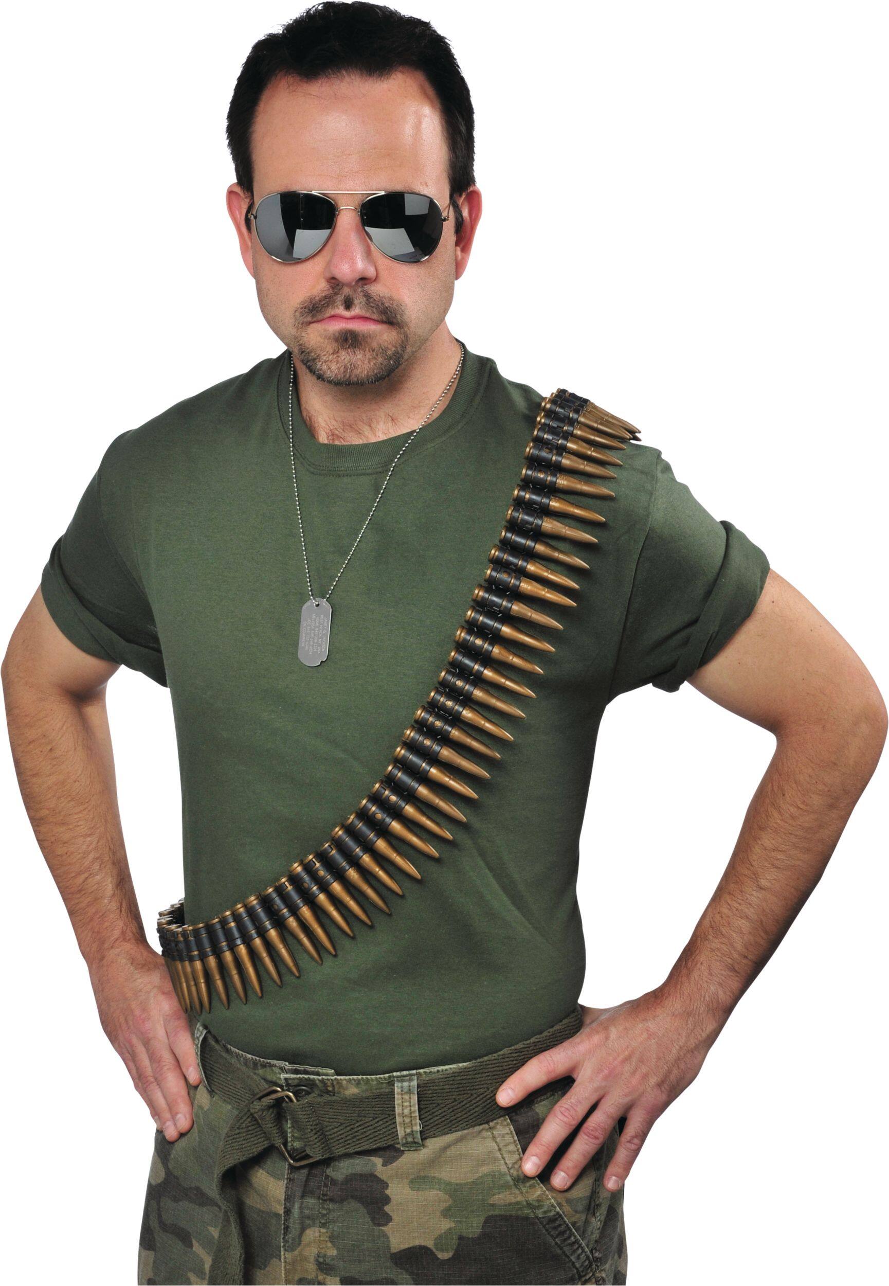 Commander Bullet Belt Chain, Gold, 60-in, Wearable Costume Accessory ...