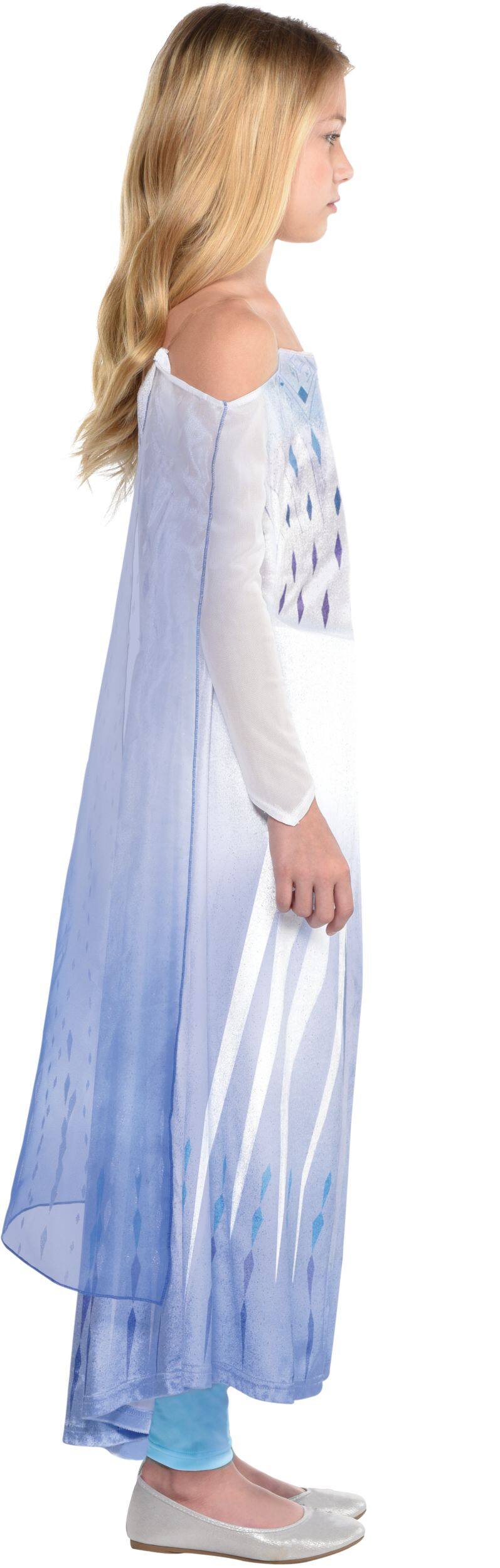 Toddler & Kids' Disney Frozen Elsa Blue Snow Queen Mesh Sleeve Off-the ...