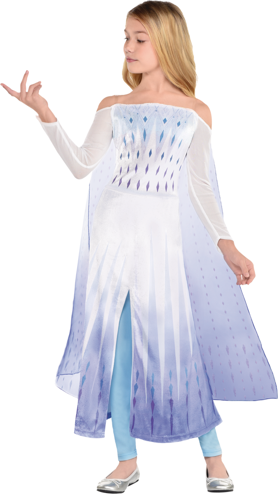 Toddler & Kids' Disney Frozen Elsa Blue Snow Queen Mesh Sleeve Off-the ...