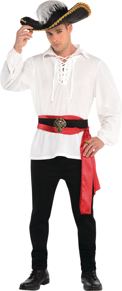 Pirate Shirt, Ivory, Adult, One Size | Party City