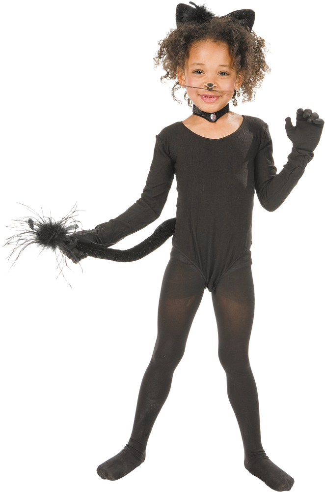 Sophisticated Furry Cat Tail, Black, 20-in, Wearable Costume Accessory ...