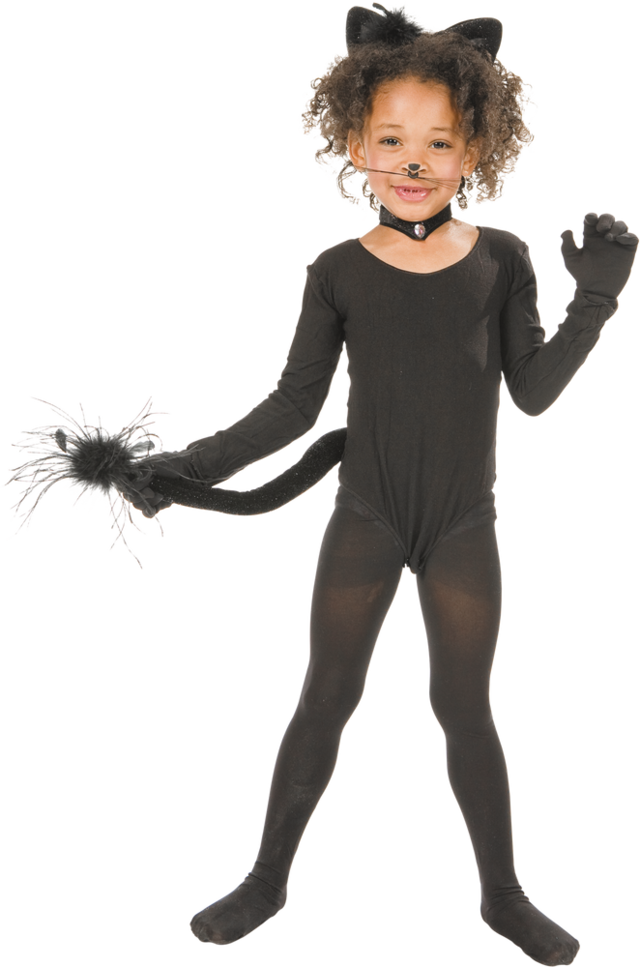 Sophisticated Furry Cat Tail Black 20 In Wearable Costume Accessory For Halloween Party City