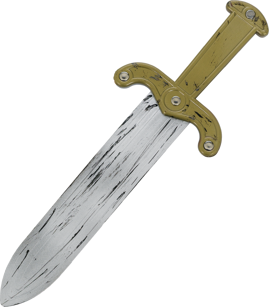 Roman Gladiator Sword Weapon, Gold/Silver, 15-in, Wearable Costume ...