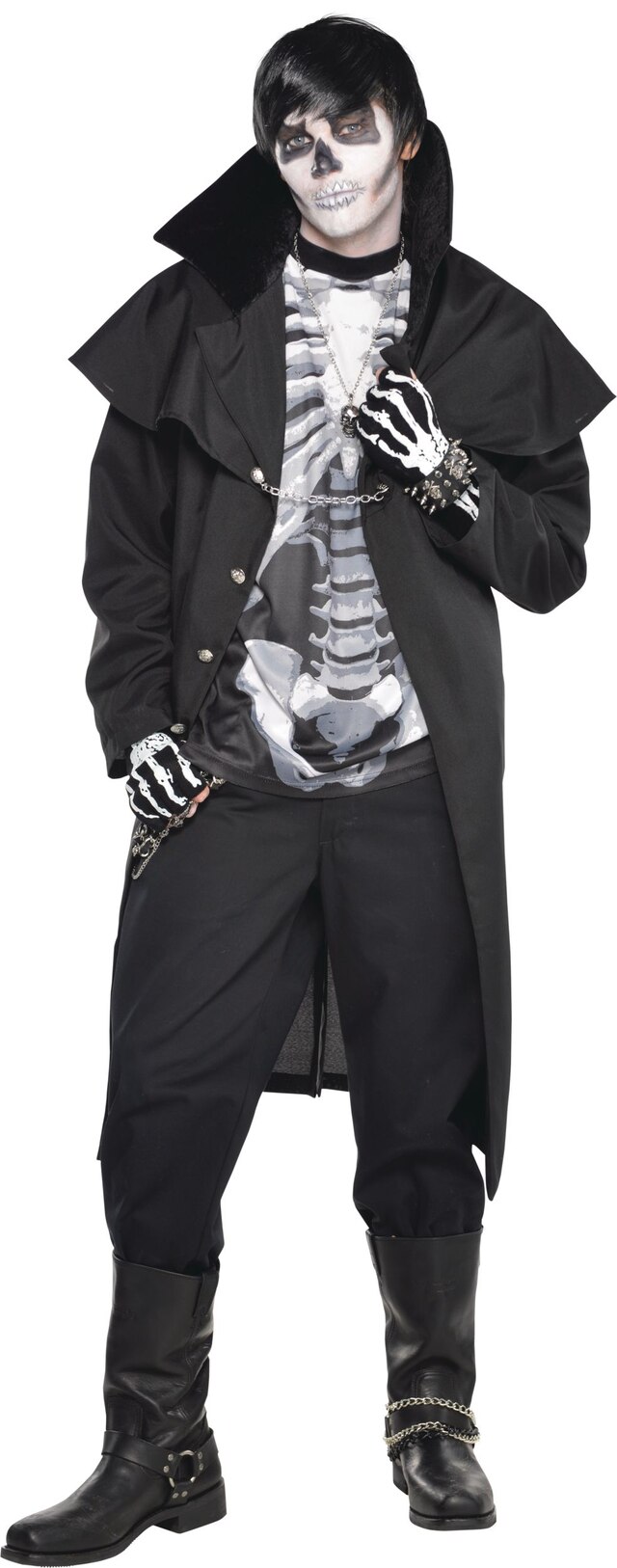 Adult Skeleton Ribs Bones T-Shirt, Black/White, One Size, Wearable ...