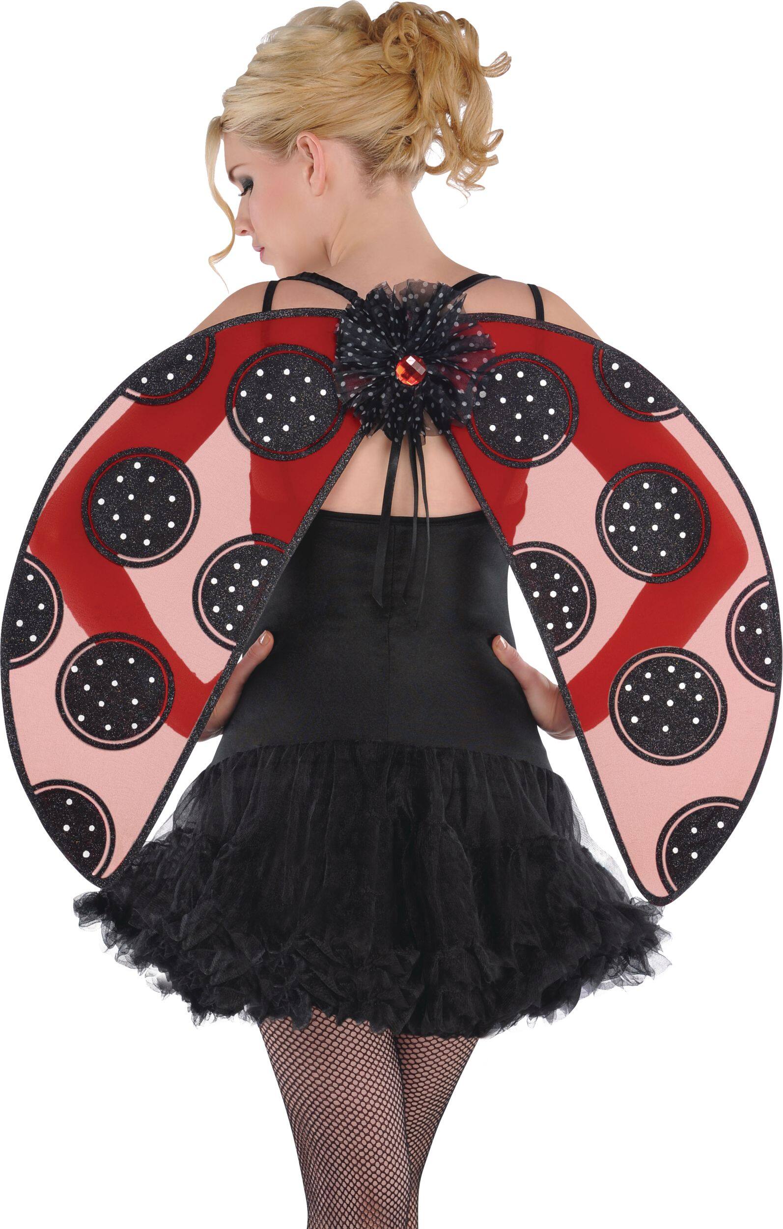 Ladybug Wings, Red/Black, One Size, Wearable Costume Accessory for ...