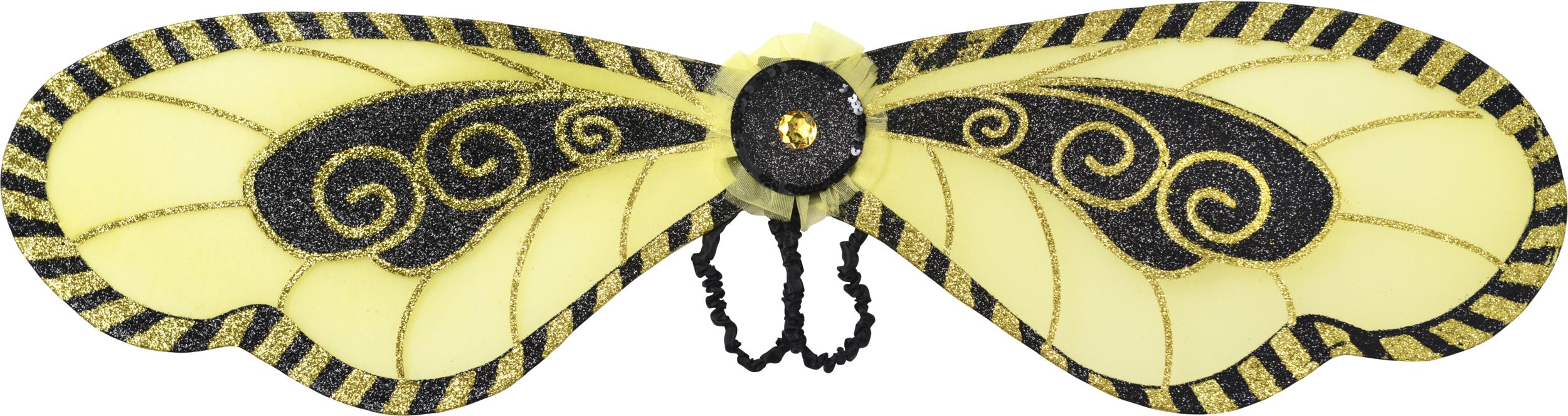 Glitter Bumblebee Wings, Yellow/Black, One Size, Wearable Costume ...