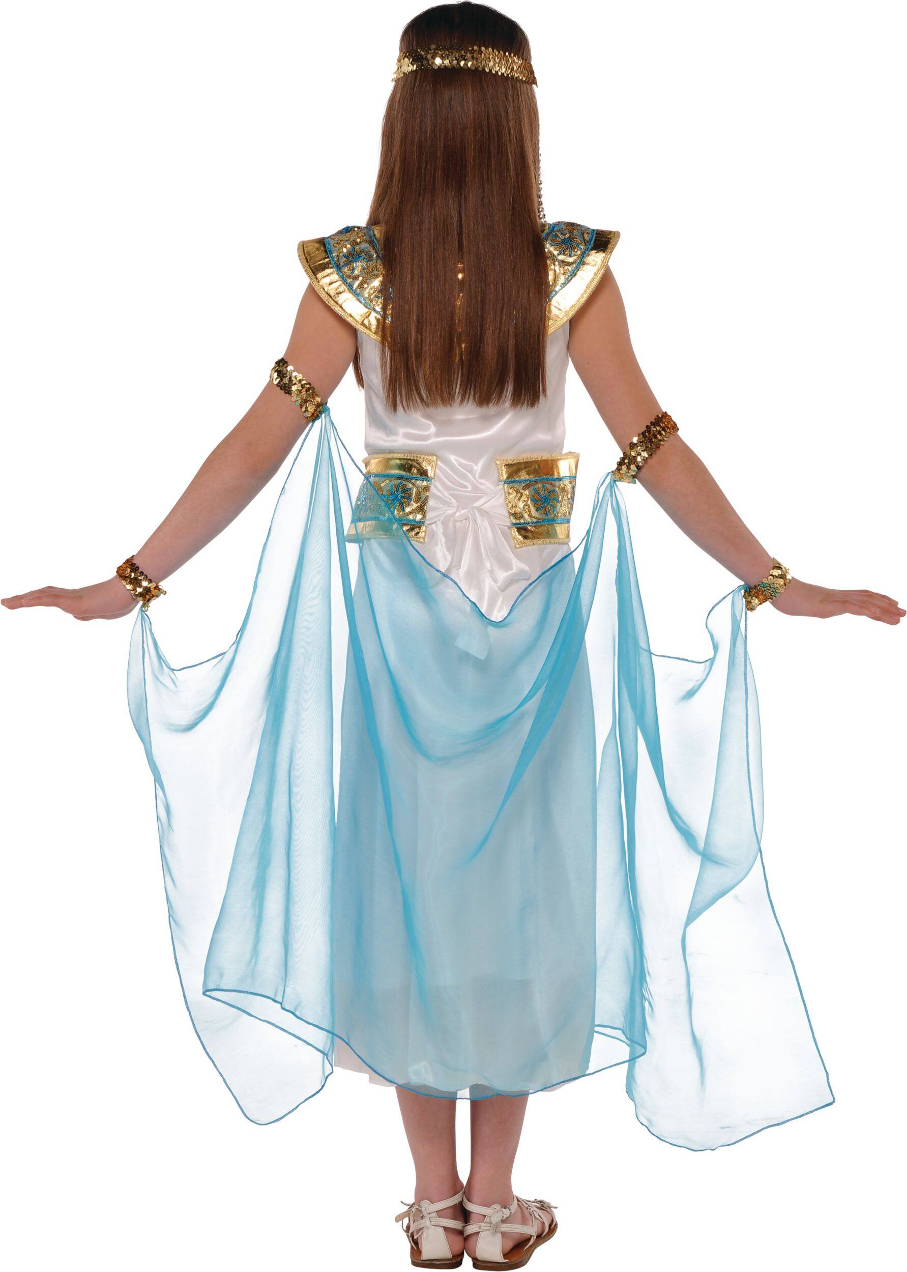 Kids' Cleopatra White Dress with Cape & Headband Halloween Costume ...