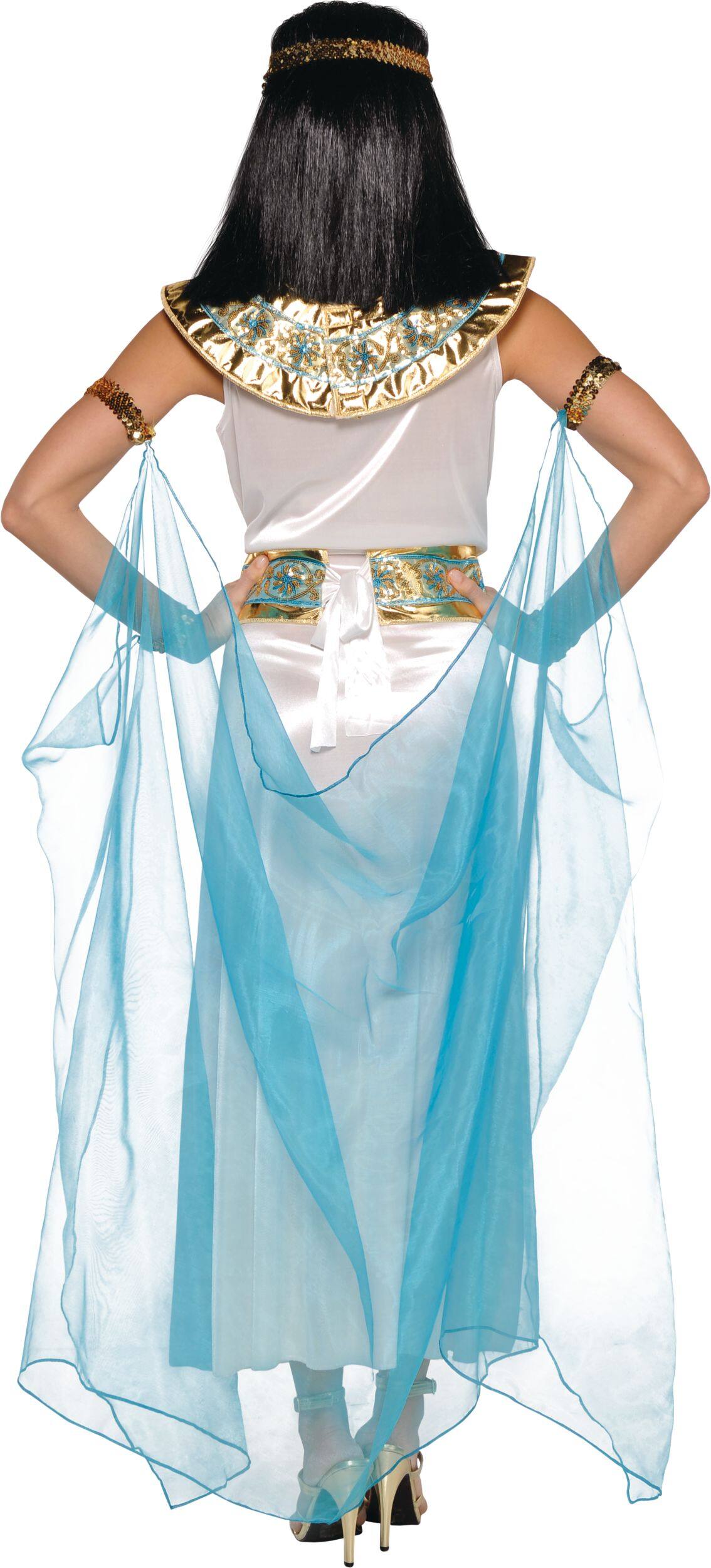 Women's Cleopatra White Dress with Cape & Headband Halloween Costume ... Women's Cleopatra White Dress with Cape & Headband Halloween Costume ...